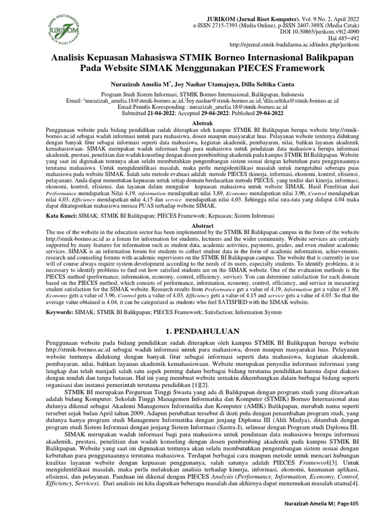 STMIK Borneo Internasional Balikpapan | PDF
