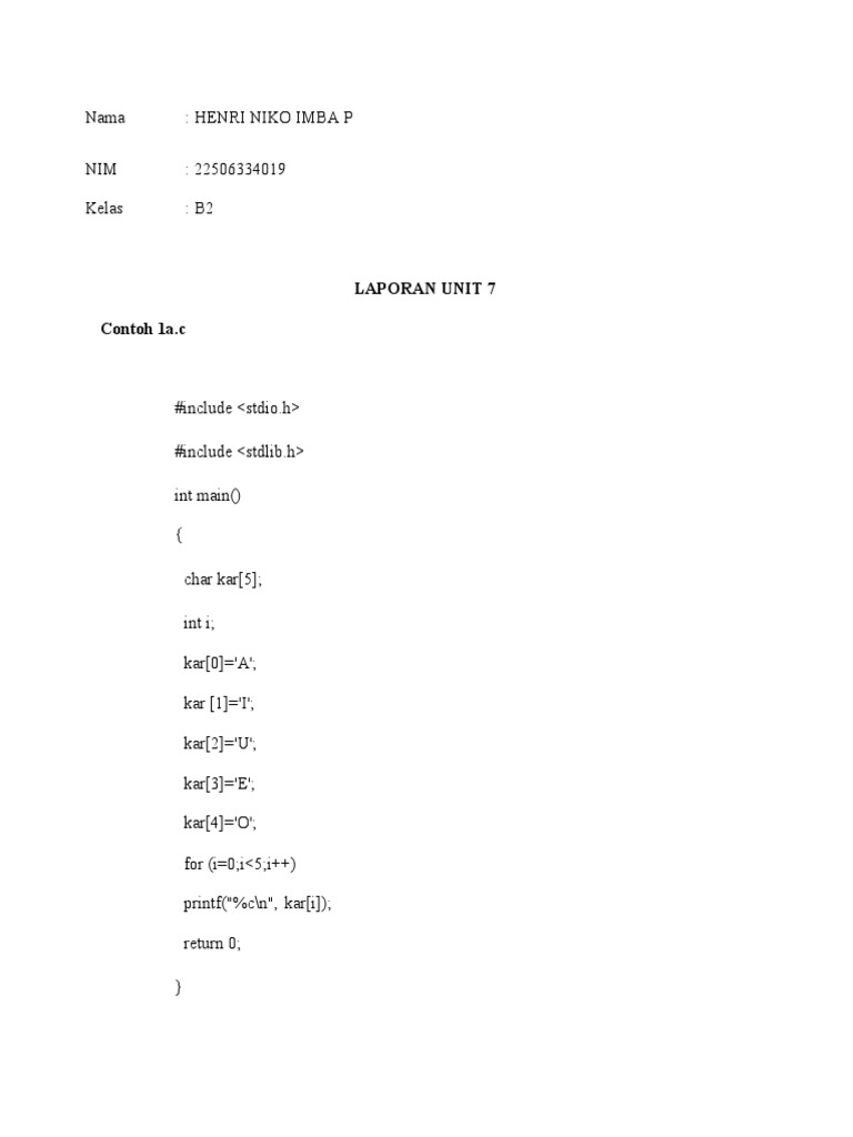 MENGENAL DASAR PEMROGRAMAN BAHASA C DAN C++ | PDF