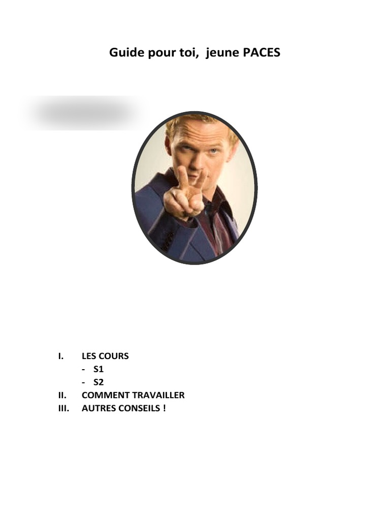 Guide complet pour réussir en PACES | PDF