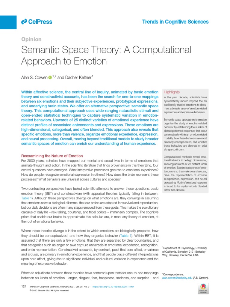 Semantic Space Theory | PDF | Emotions | Experience