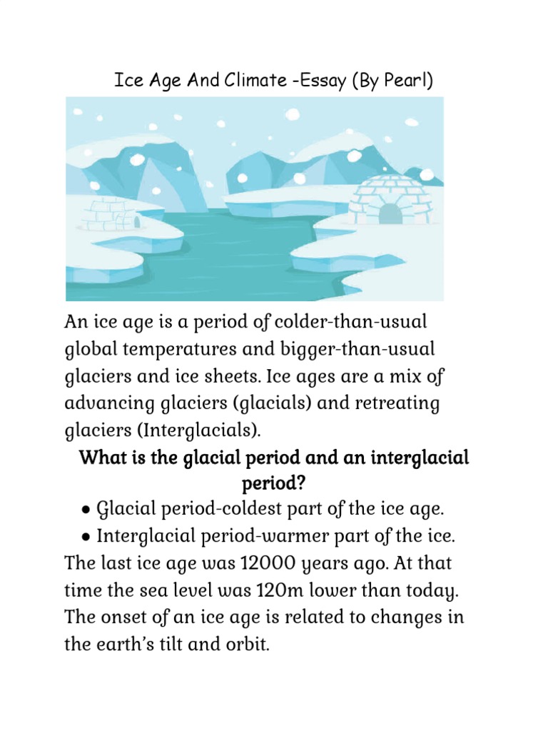 Ice Age and Climate - Essay | Download Free PDF | Ice Age | Antarctica