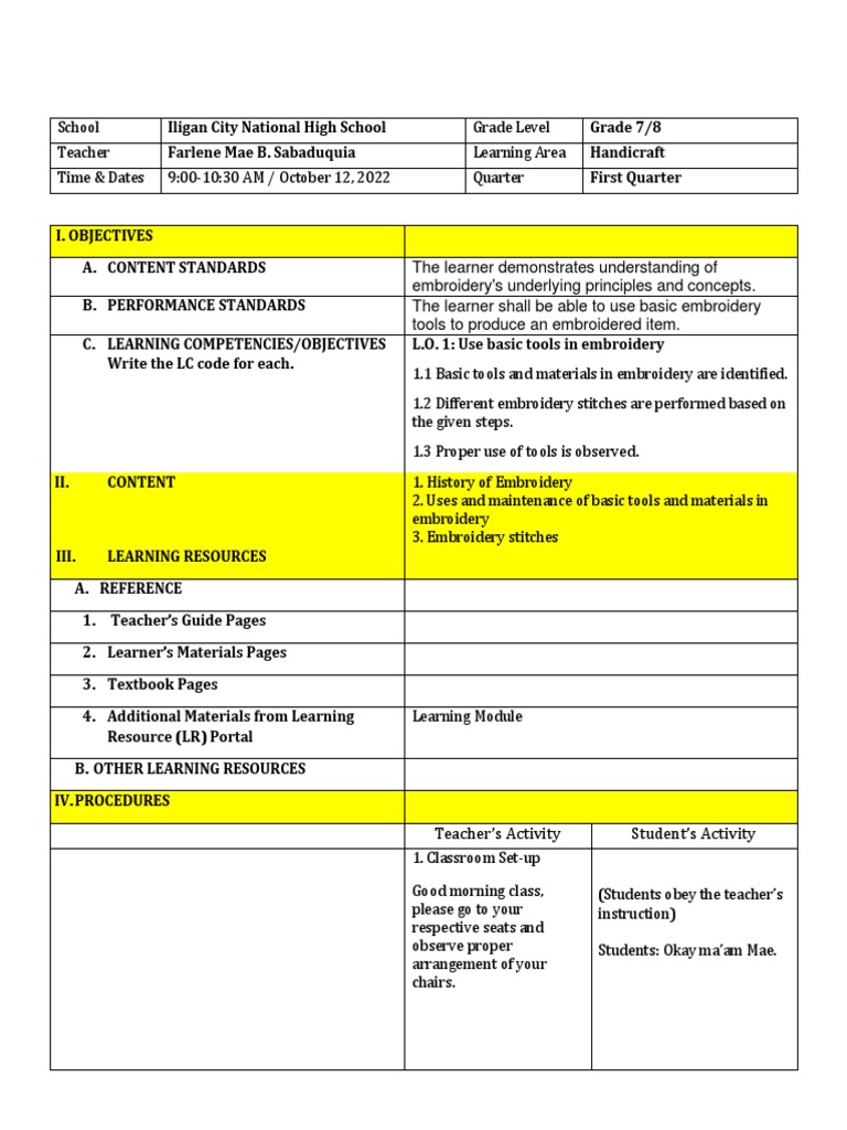 7E Lesson Plan - Final SABADUQUIA | PDF | Teachers | Learning
