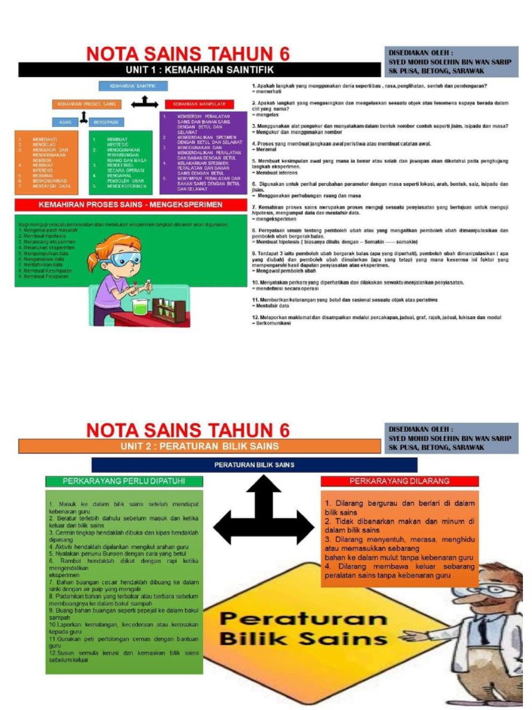 Nota Sains Tahun 6 | PDF