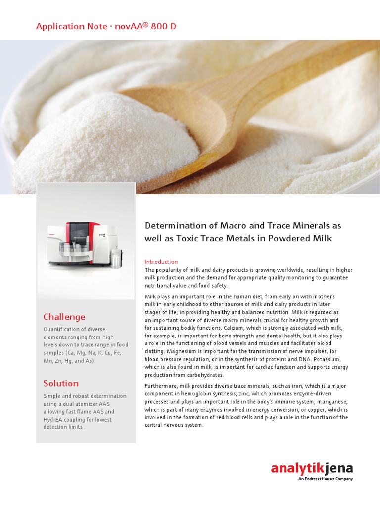 AppNote AAS novAA 800 0007 en Milk Powder | Download Free PDF ...