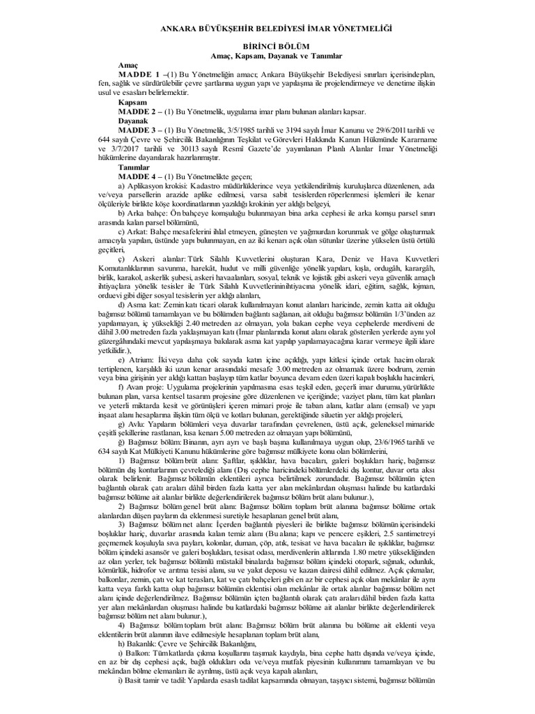 Abb - Imar - Yonetmelik 1 | PDF