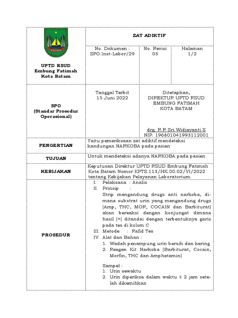 Contoh Spo 2 Halaman | PDF