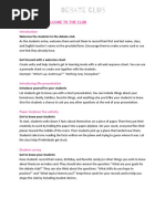 Starting a Debate Club Guide | PDF | Communication