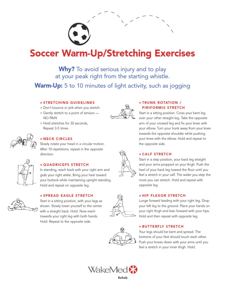Soccer Stretches | PDF | Dehydration | Perspiration
