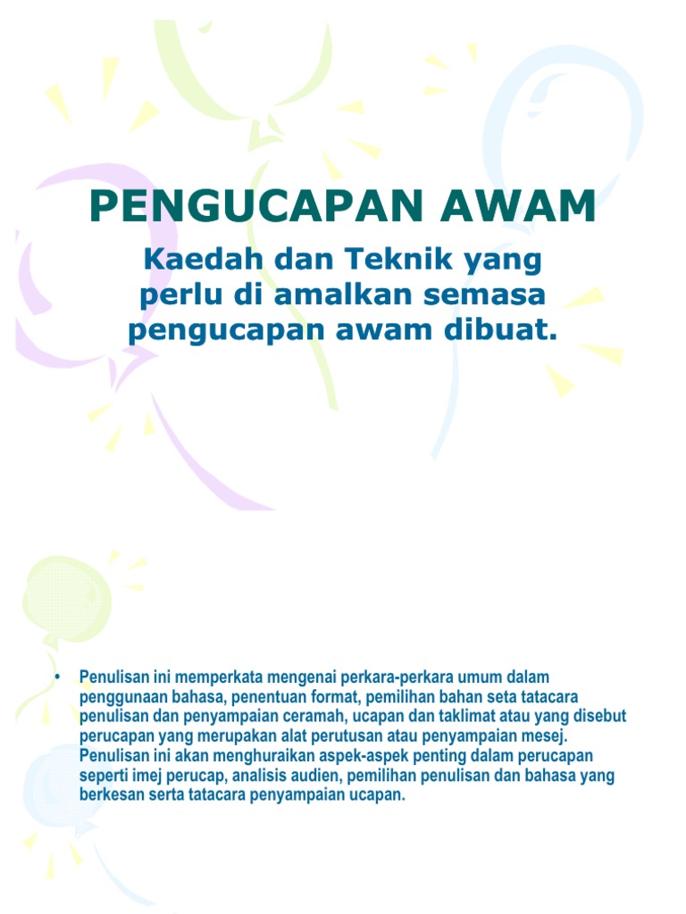 Pengucapan Awam | PDF