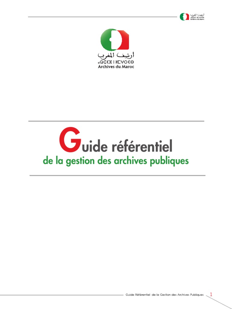 Guide de Gestion des Archives Publiques | PDF | Archives | Archiviste