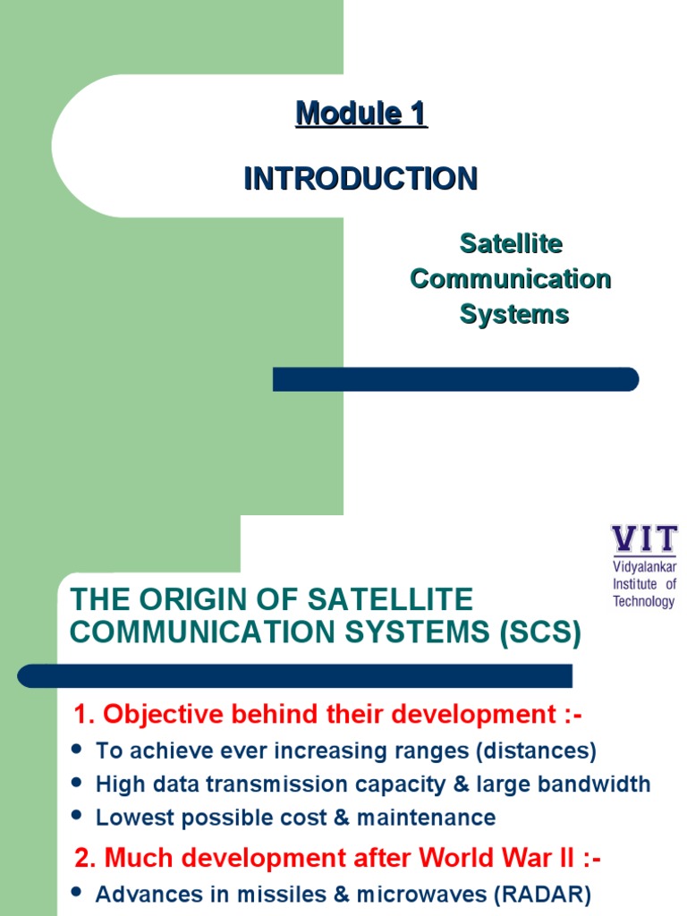 Chapter 1 - Satcom | PDF | Communications Satellite | Communications System