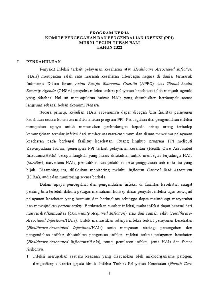 Program Kerja PPI 2022 | PDF