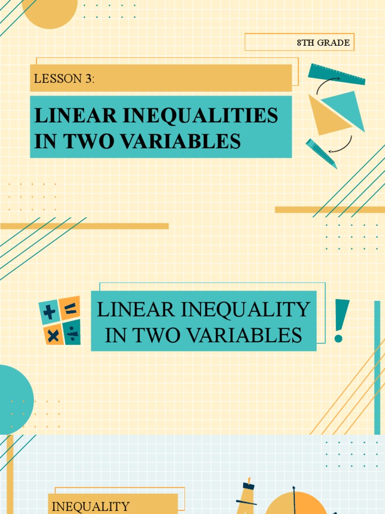 Linear Inequalities in Two Variables | PDF | Inequality (Mathematics) | Theoretical Computer Science