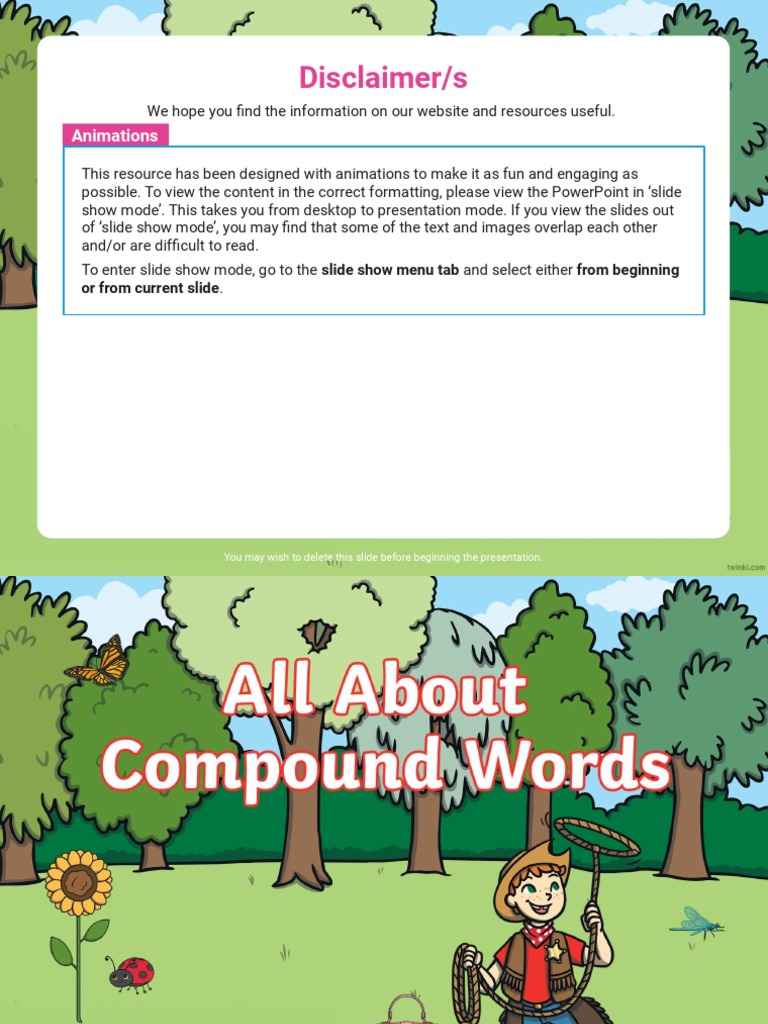 T e 2553017 All About Compound Words Powerpoint - Ver - 3 | PDF ...