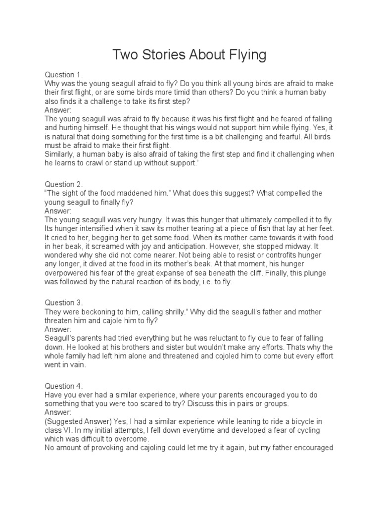 Young Seagull's Fear and First Flight | PDF | Self-Improvement
