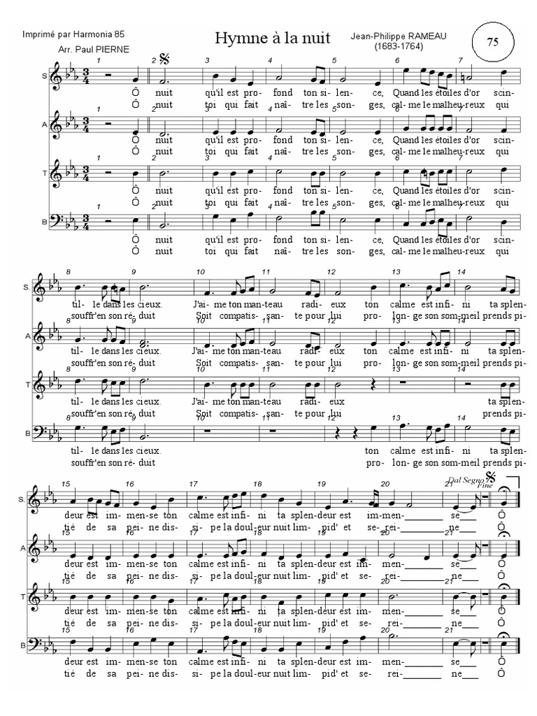 O NUIT Partition 2014 | PDF