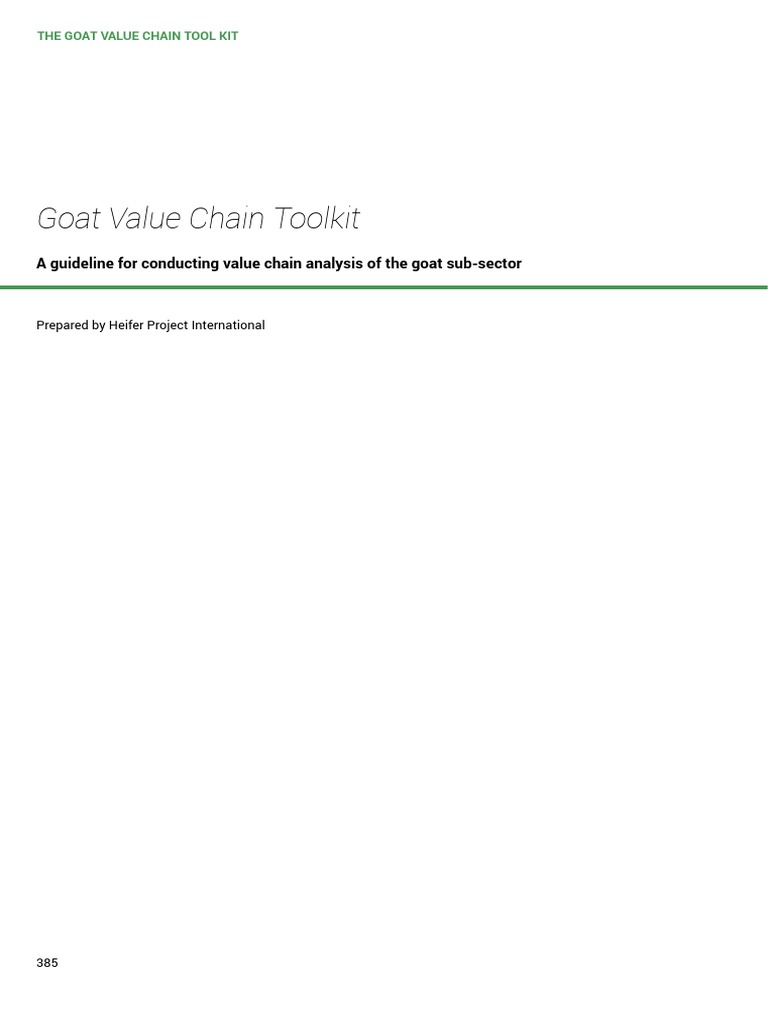 Goat Value Chain Toolkit | PDF