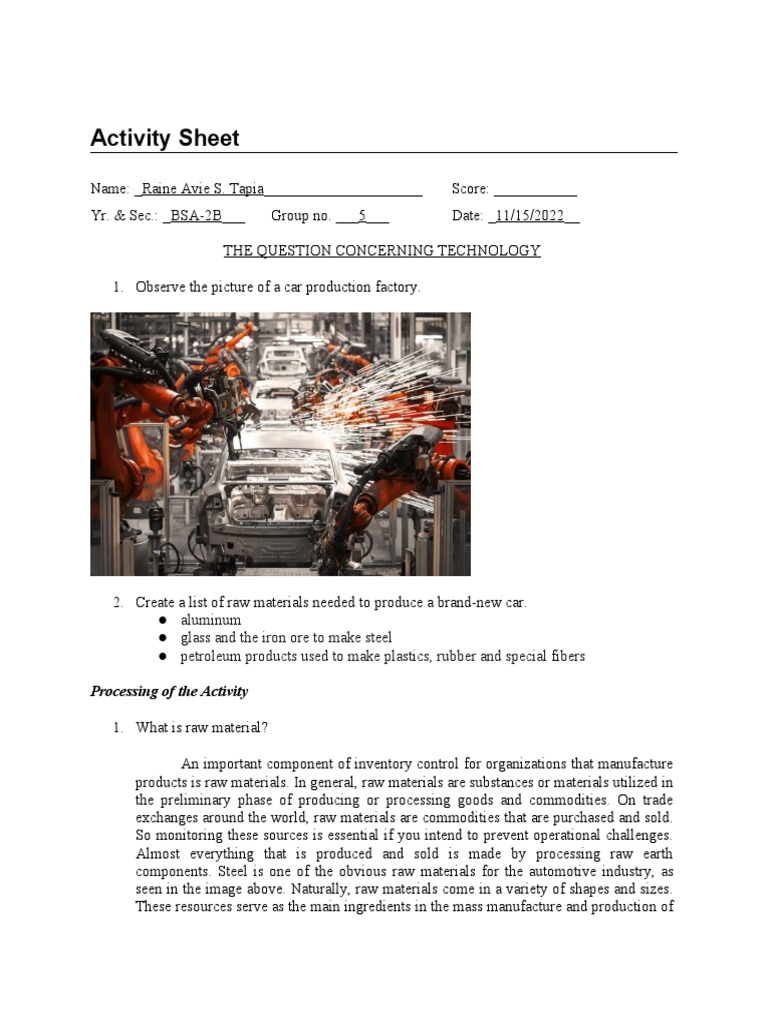 STS Activity Sheet (Week 6) - Group 5 | PDF | Human | Innovation