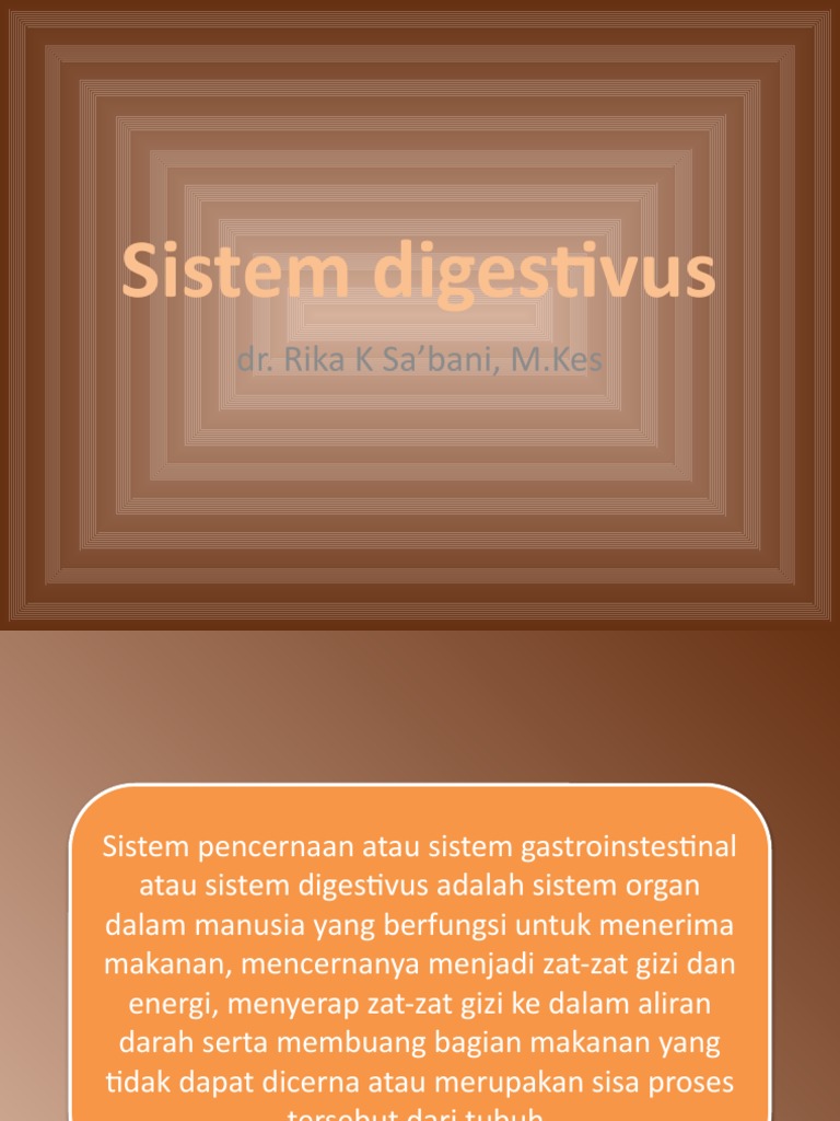 Sistem Digestivus | PDF