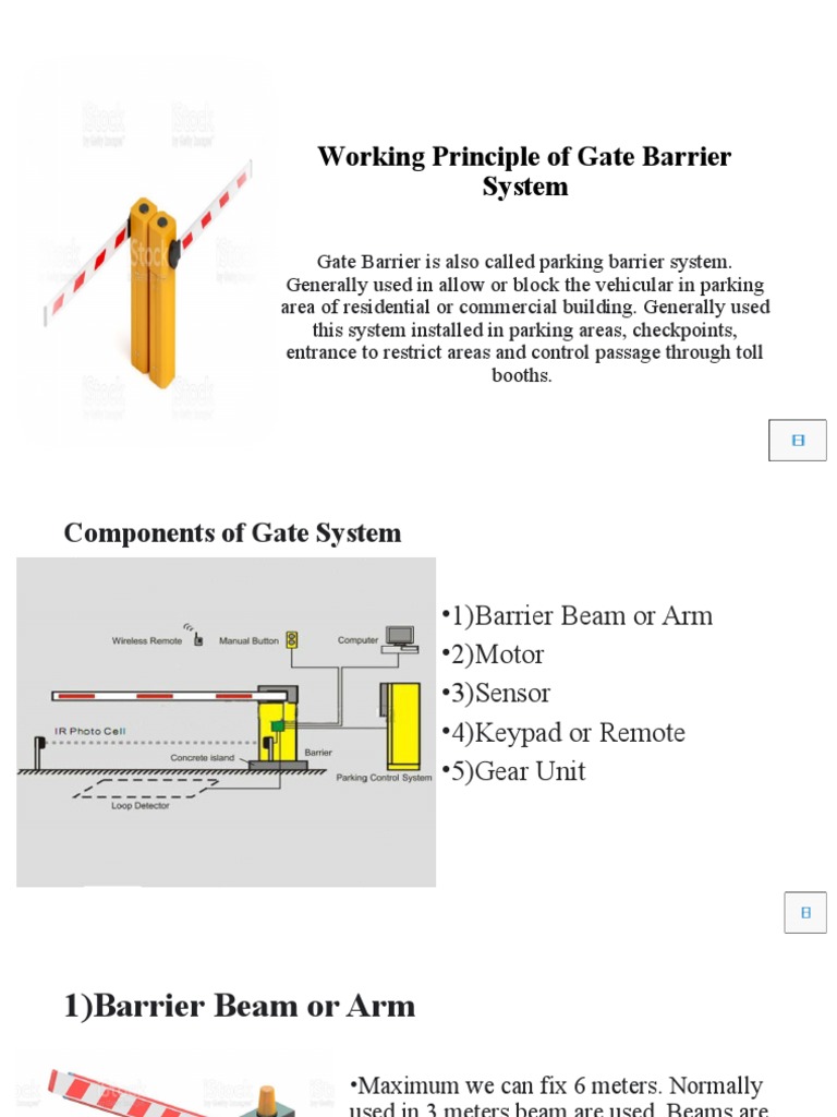 Gate Barrier System Overview and Components | PDF | Home & Garden ...
