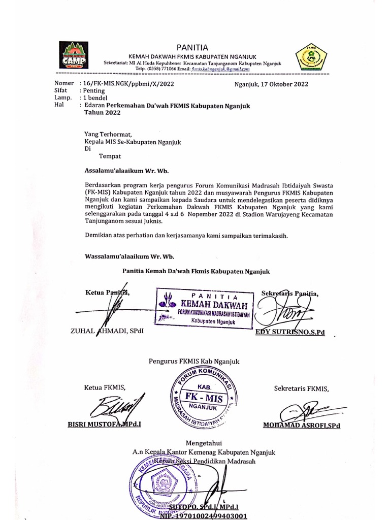 Surat Edaran N Juknis Kemah Dakwah Fkmis | PDF Surat Edaran N Juknis Kemah Dakwah Fkmis | PDF