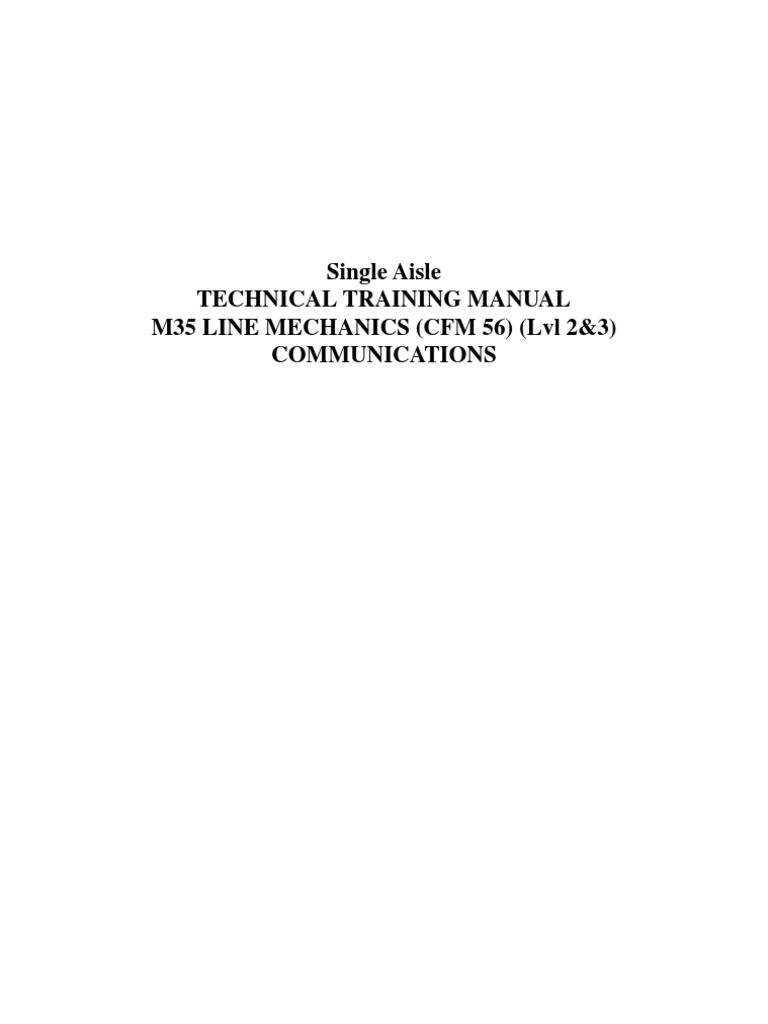 Single Aisle Aircraft Communications Manual | PDF | Electrical ...