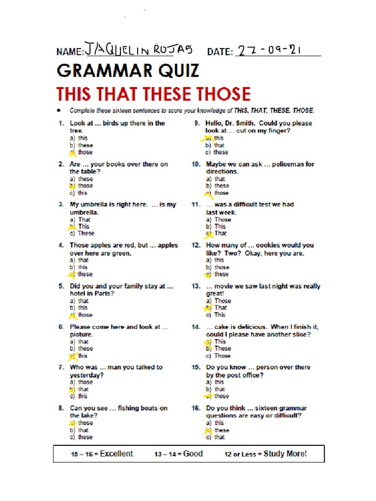 Demonstrative Adjectives | PDF
