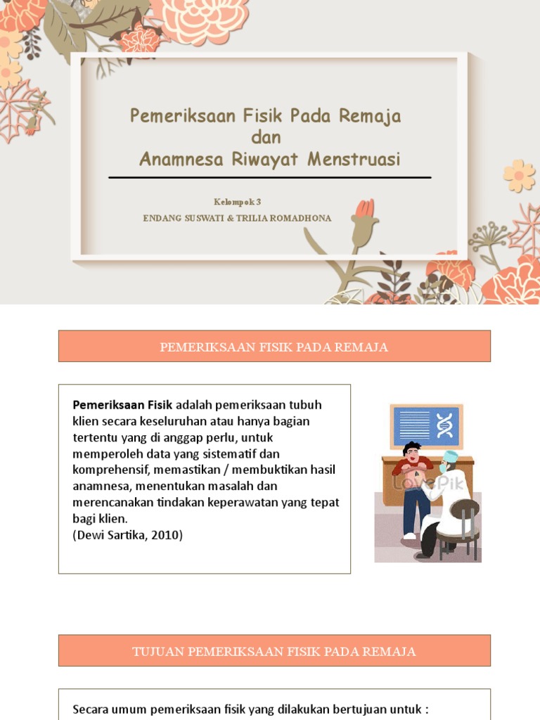 Pemeriksaan Fisik Pada Remaja Dan Anamnesa Riwayat Menstruasi | PDF ...