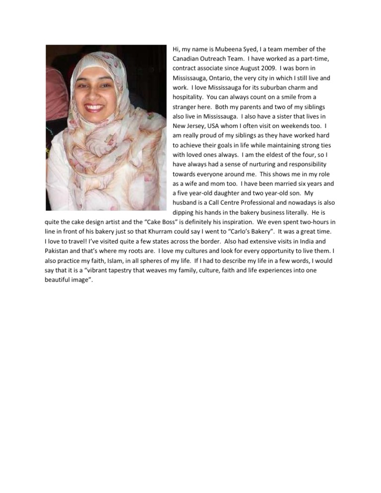 Mubeena Syed Bio | PDF