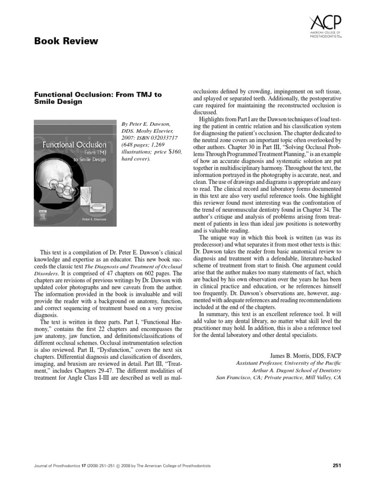 Functional Occlusion From TMJ To Smile Design | PDF | Dentistry ...