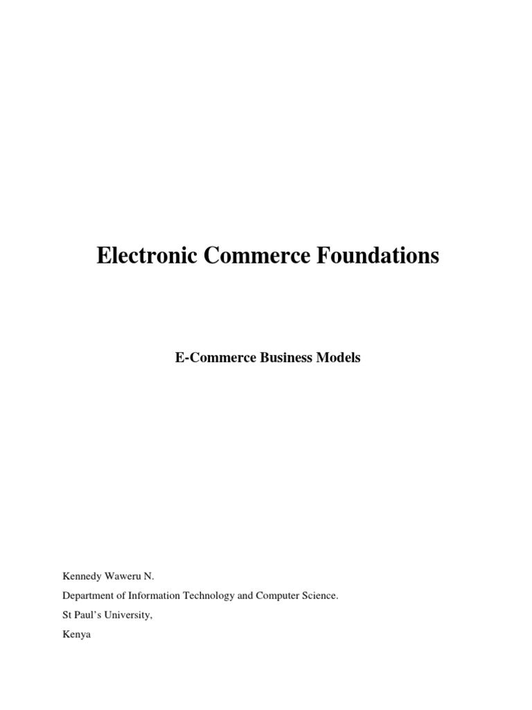 Chapter Two - E-Commerce Business Models | PDF | Business Model | E Commerce