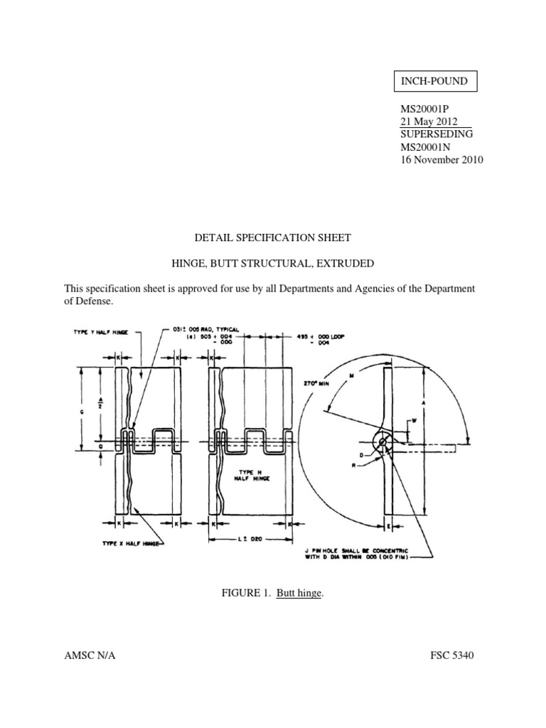 MS20001 - Hinge Standard | PDF