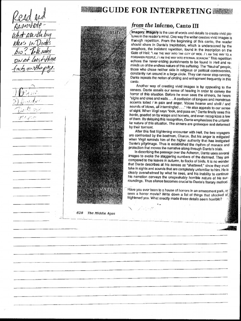 Dante Canto III To Annotate | PDF