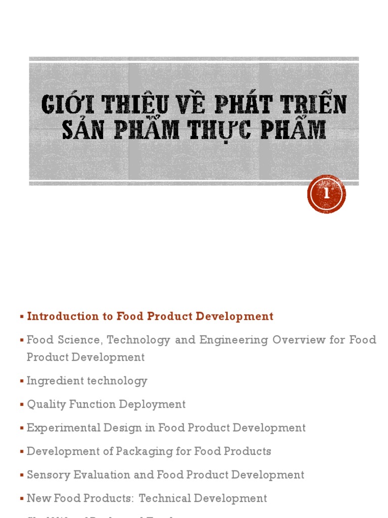 Introduction To Food Product Development | PDF