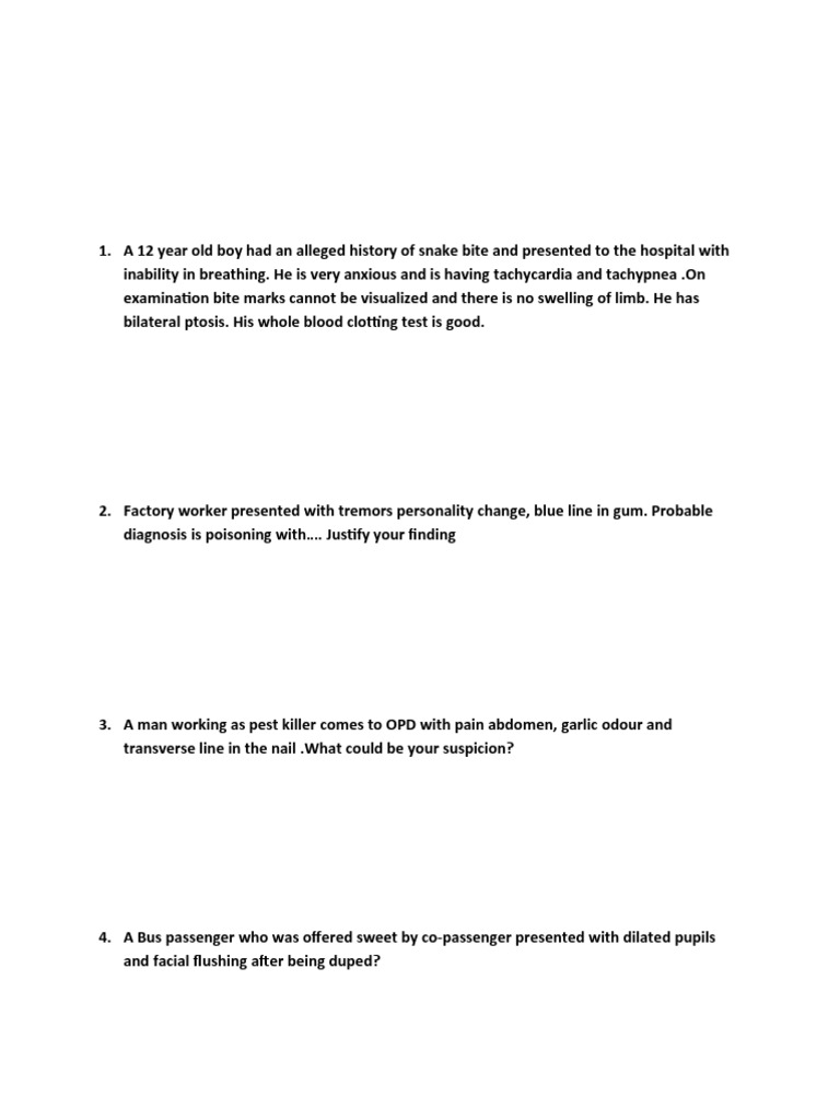 FM Ques | Download Free PDF | Diseases And Disorders | Causes Of Death