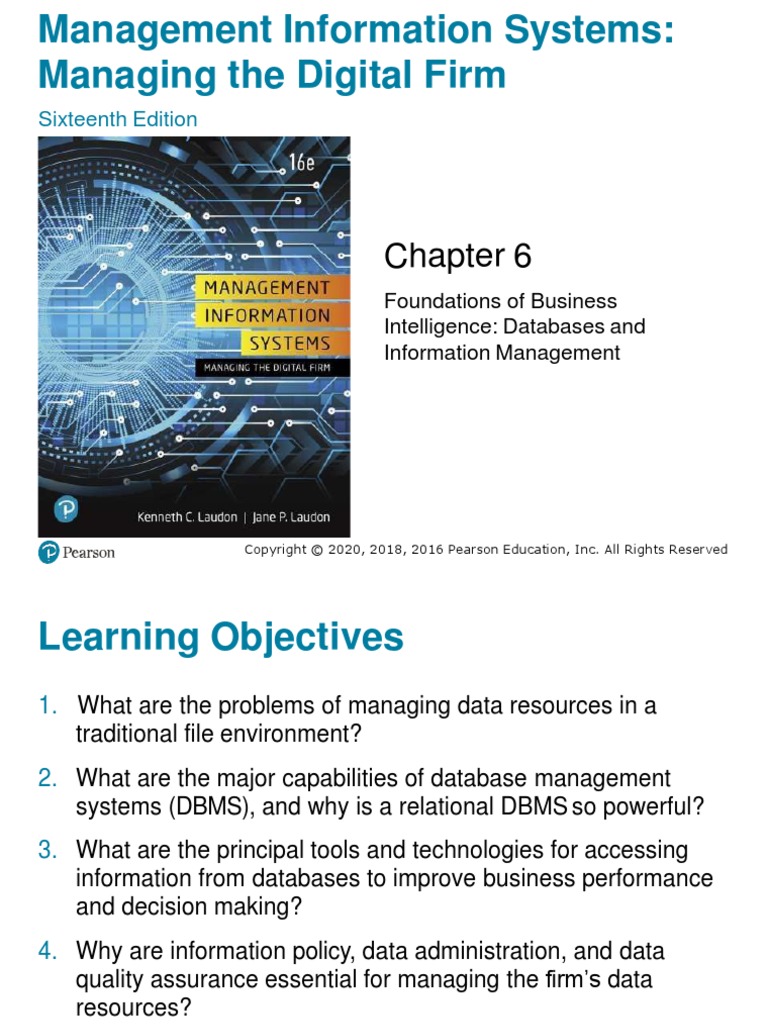 Laudon - Mis16 - PPT - ch06 - KL - CE | PDF | Databases | Relational ...
