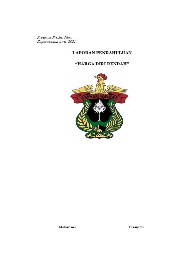 LP - Harga Diri Rendah Situasional - Andi Suci Ramadani - R014202044 | PDF