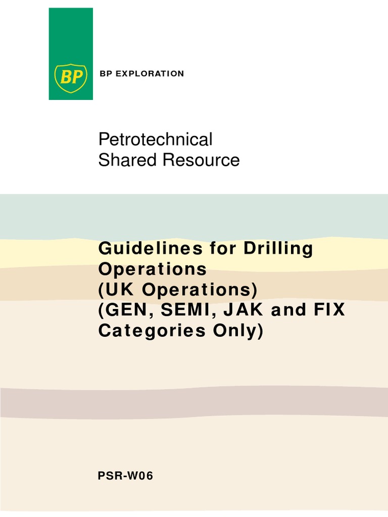 BP UK Drilling Operations Guidelines | PDF | Drilling Rig | Calibration