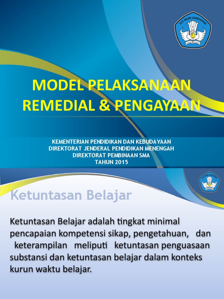 Model Pelaksanaan Remedial Dan Pengayaan FINAL New | PDF