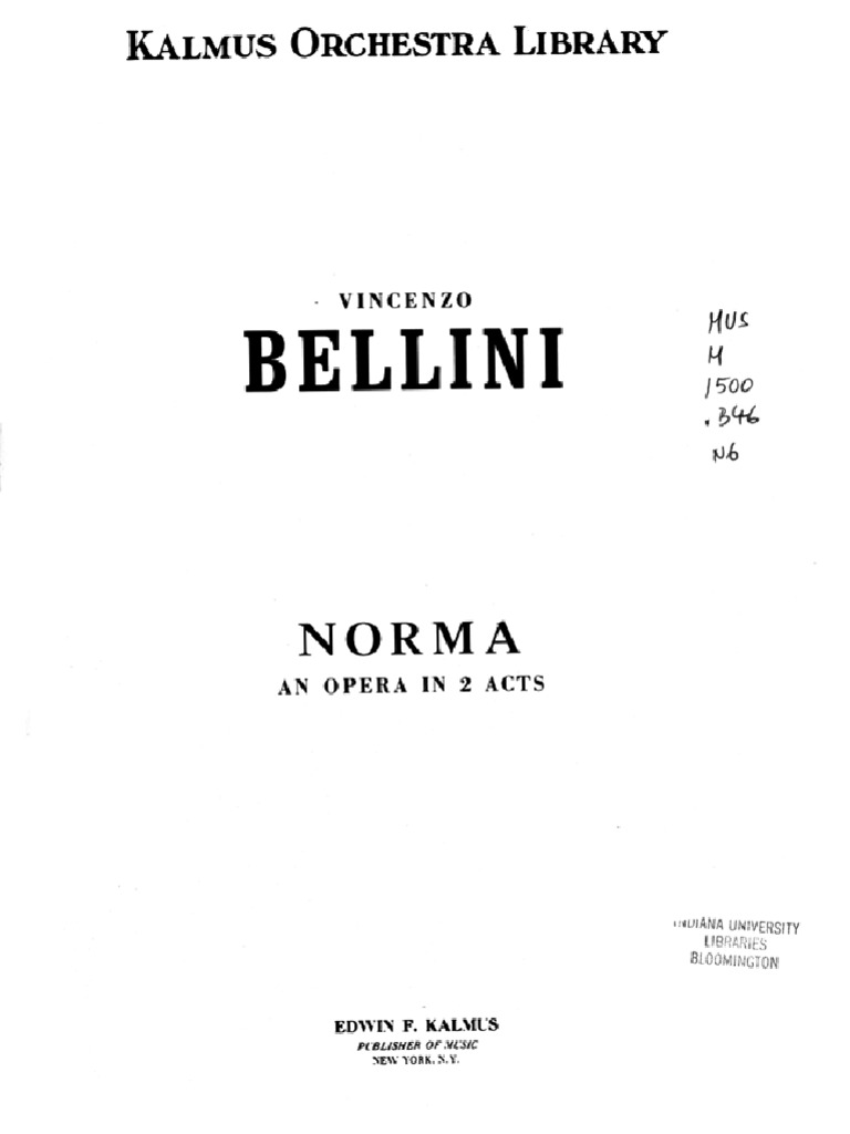 Bellini. .Norma. .Full.score