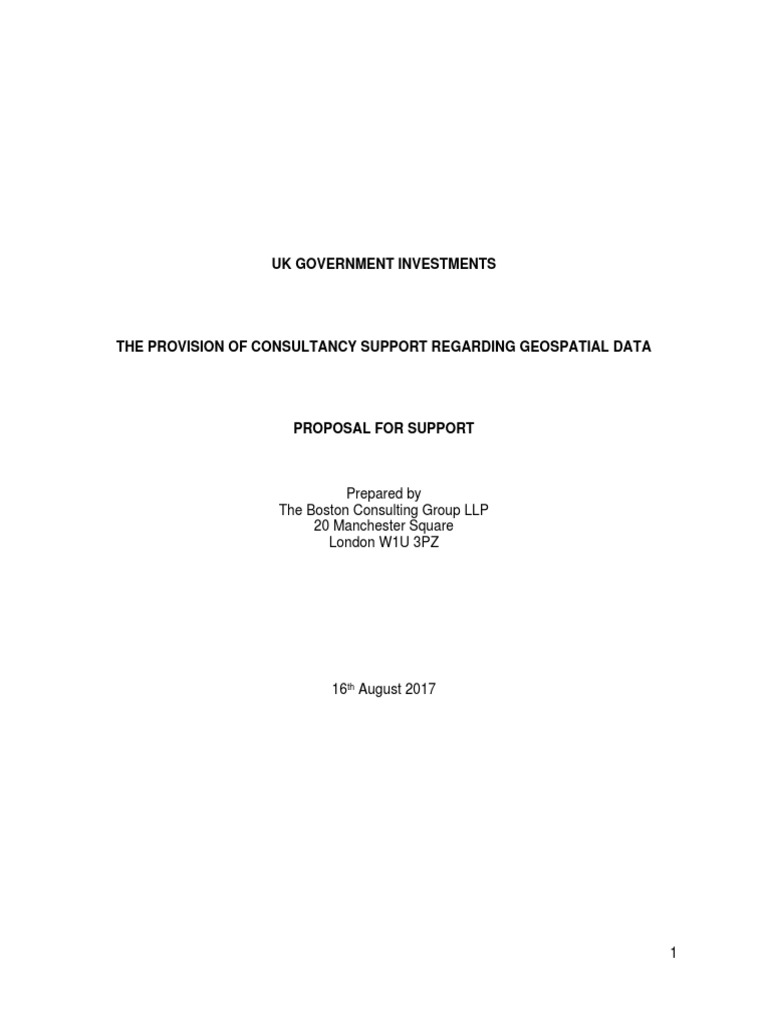 UKGI - BCG GEO-Proposal-Methodology | PDF | Governance | Use Case