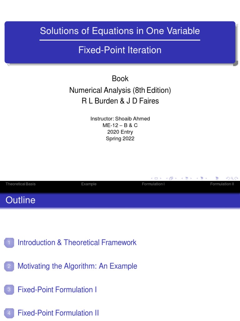 Lecture 3 Fixed Point | PDF | Equations | Mathematical Analysis