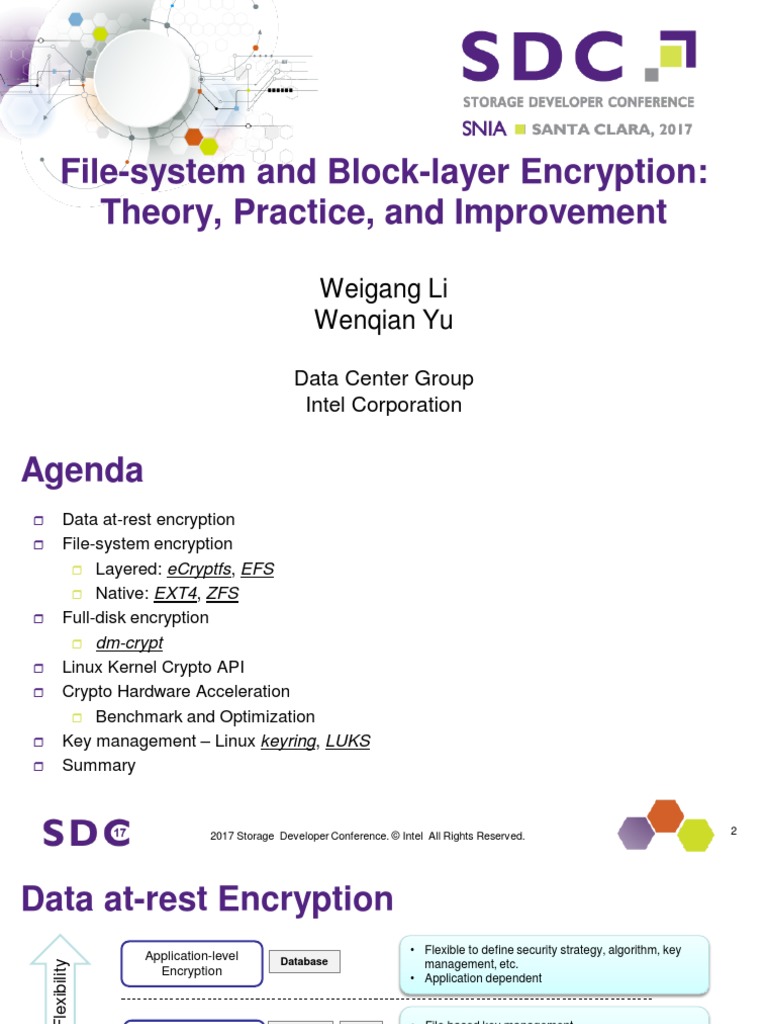 Li Weigang File System And Block Layer Encryption Theory Practice And Improvement Pdf
