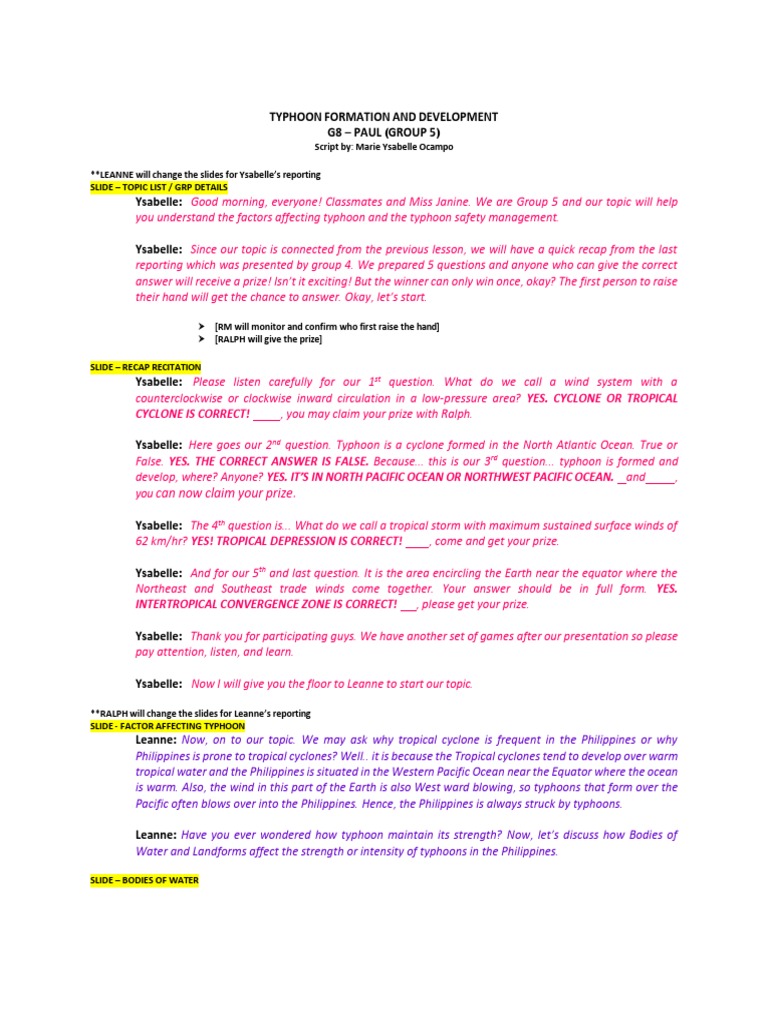 Science_Reporting_Group5_Script-1 | PDF | Tropical Cyclones | Flood