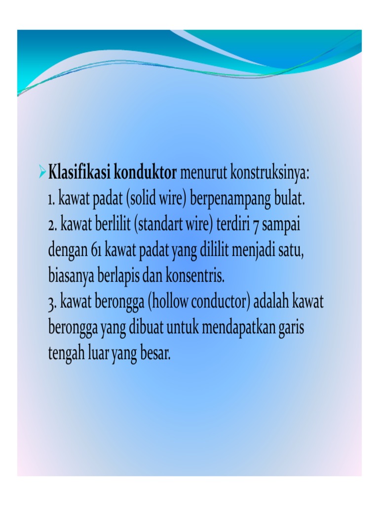 Klasifikasi Konduktor | PDF | Sains & Matematika