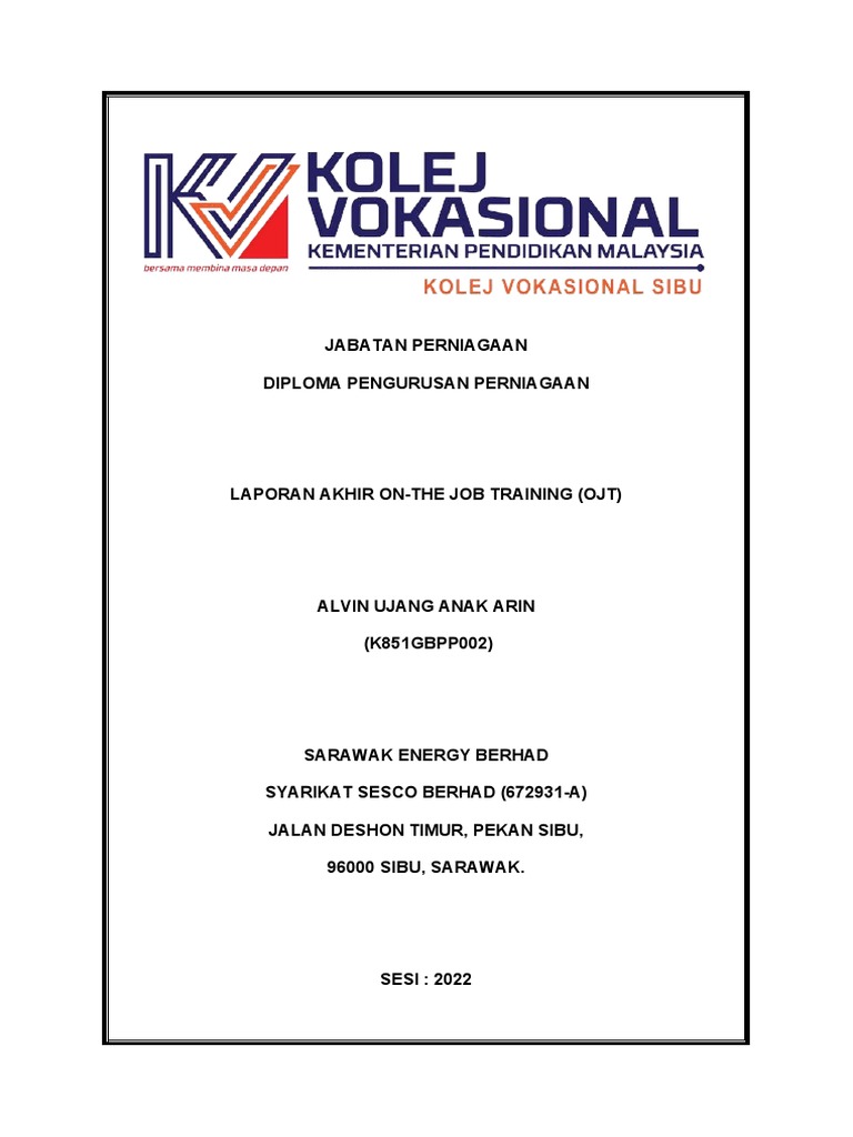 Laporan Akhir Latihan Industri | PDF