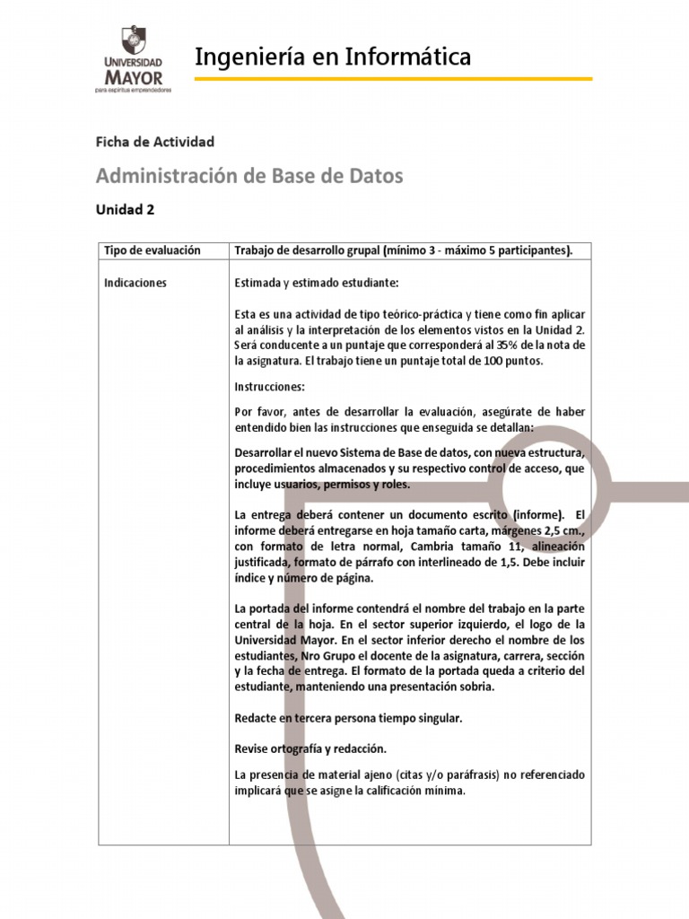 Actividad de Administración de Bases de Datos | PDF | Bases de datos | Servidor SQL de Microsoft