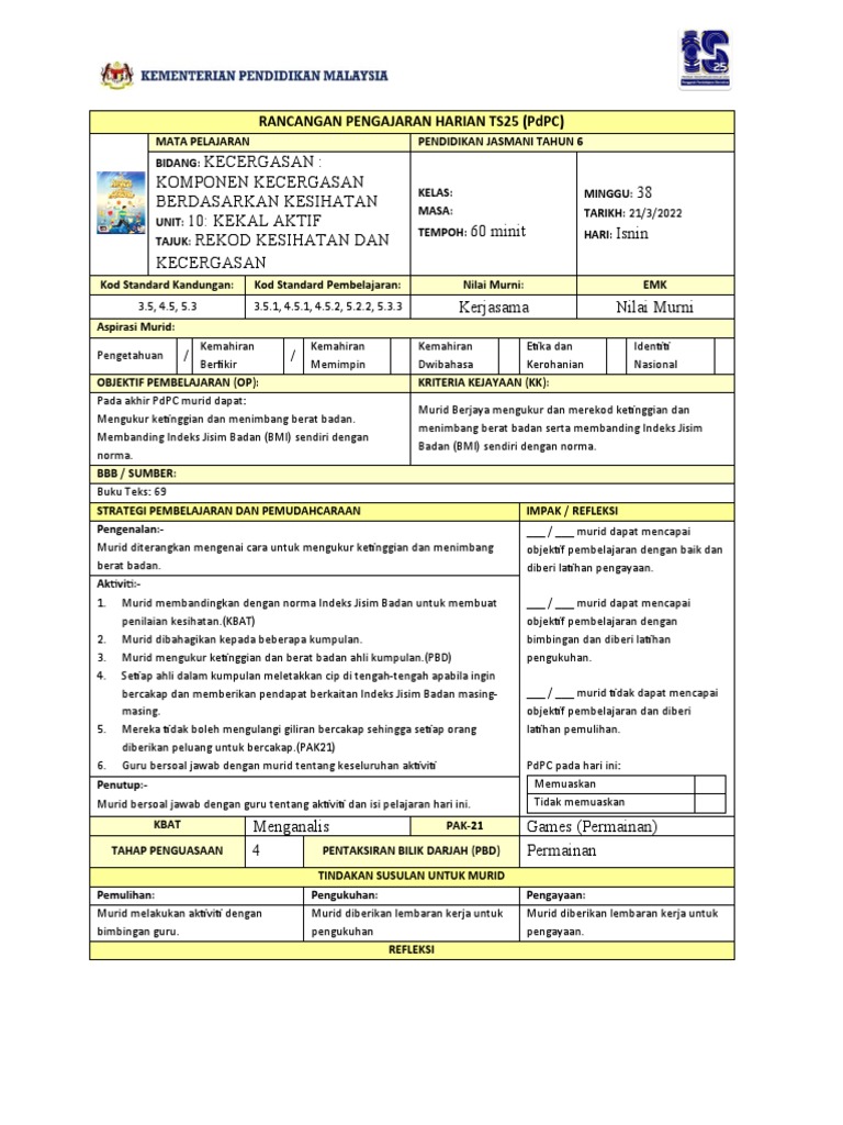 RPH PJ THN 6 TS25 | PDF