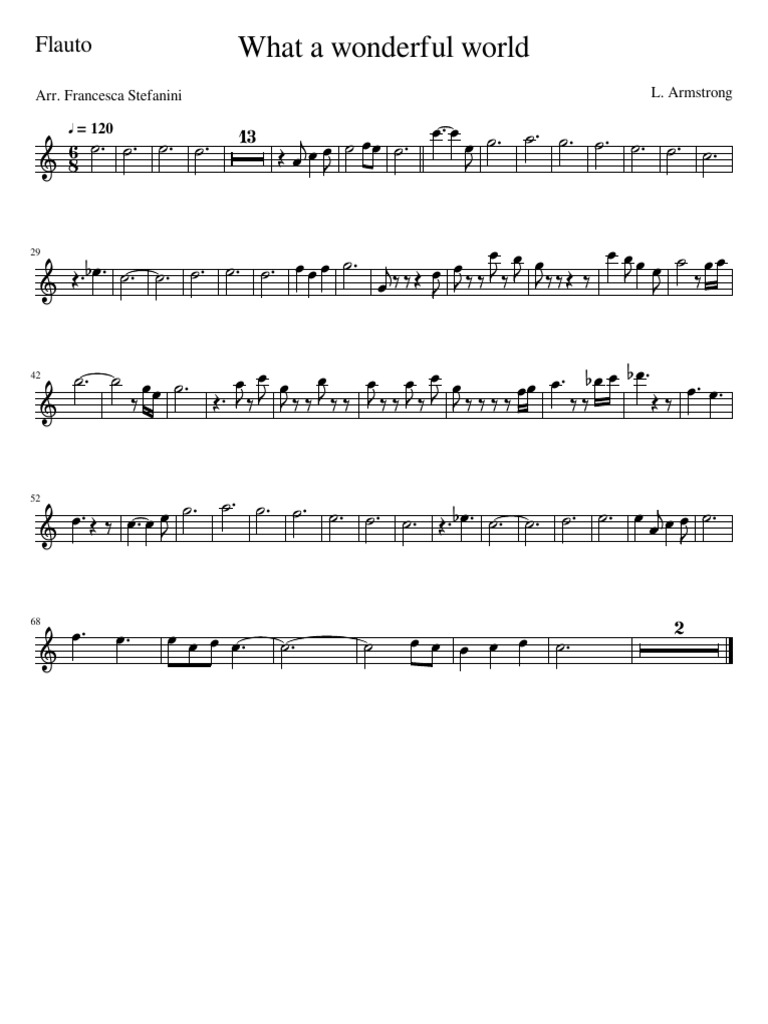 What A Wonderful World-Flauto | PDF