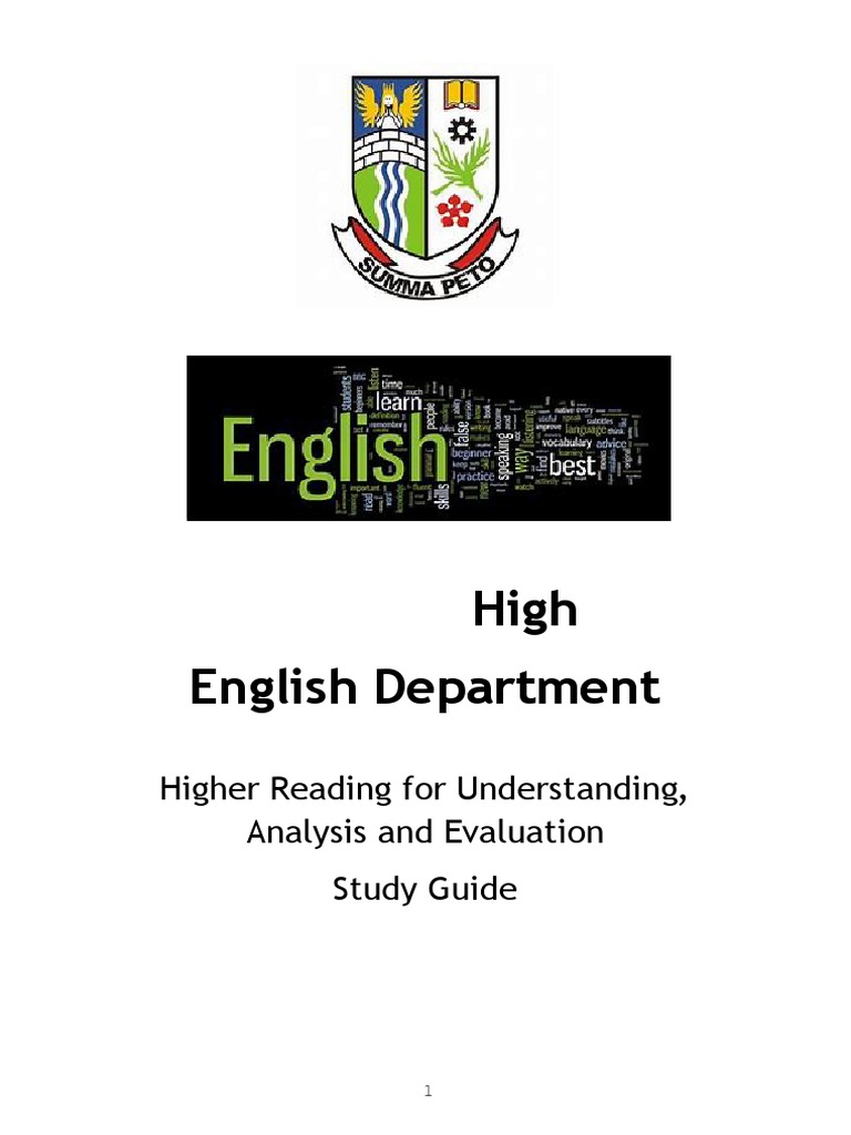 Higher English RUAE Study Guide | PDF | Bracket | Comma